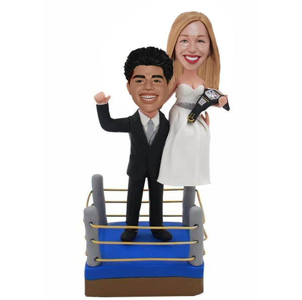MMA Wedding Bobbleheads Boxing Champion wrestler Cake Toppers – Bbobbler
