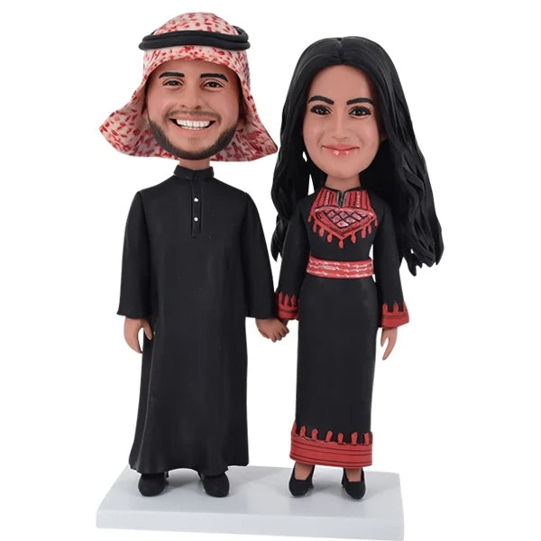 Traditional Arab Wedding Bobblehead Cake Topper – bbobbler